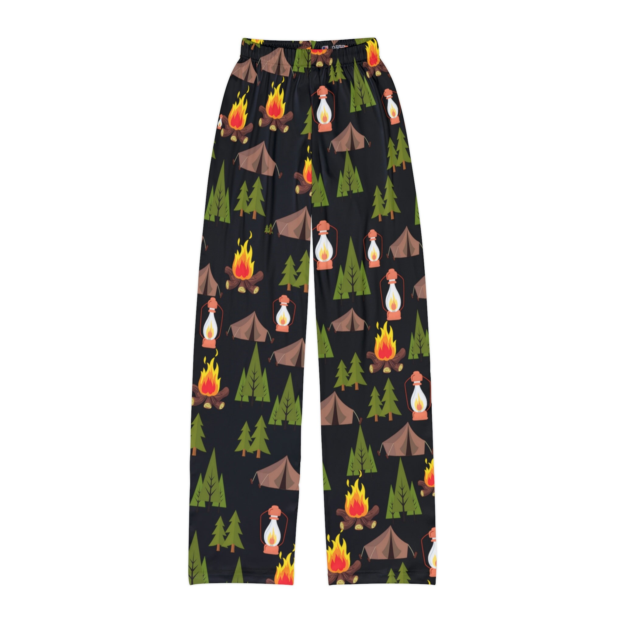 Kids Camping Pj Pants, Cute Camp Vacation Kids Pj Bottoms, Child Lounge ...