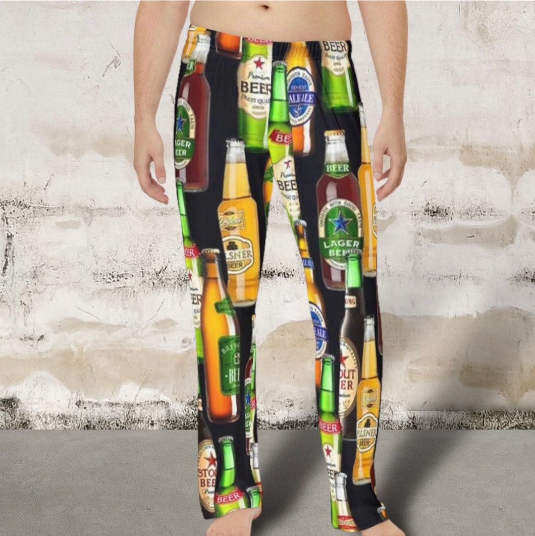 Men's Pajama Pants Beer Lover, Beer Themed Pajama Bottoms, Gag Gift for ...