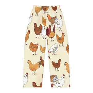 Ladies Chicken Print Pj Bottoms, Crazy Chicken Lady Pajama Pants ...