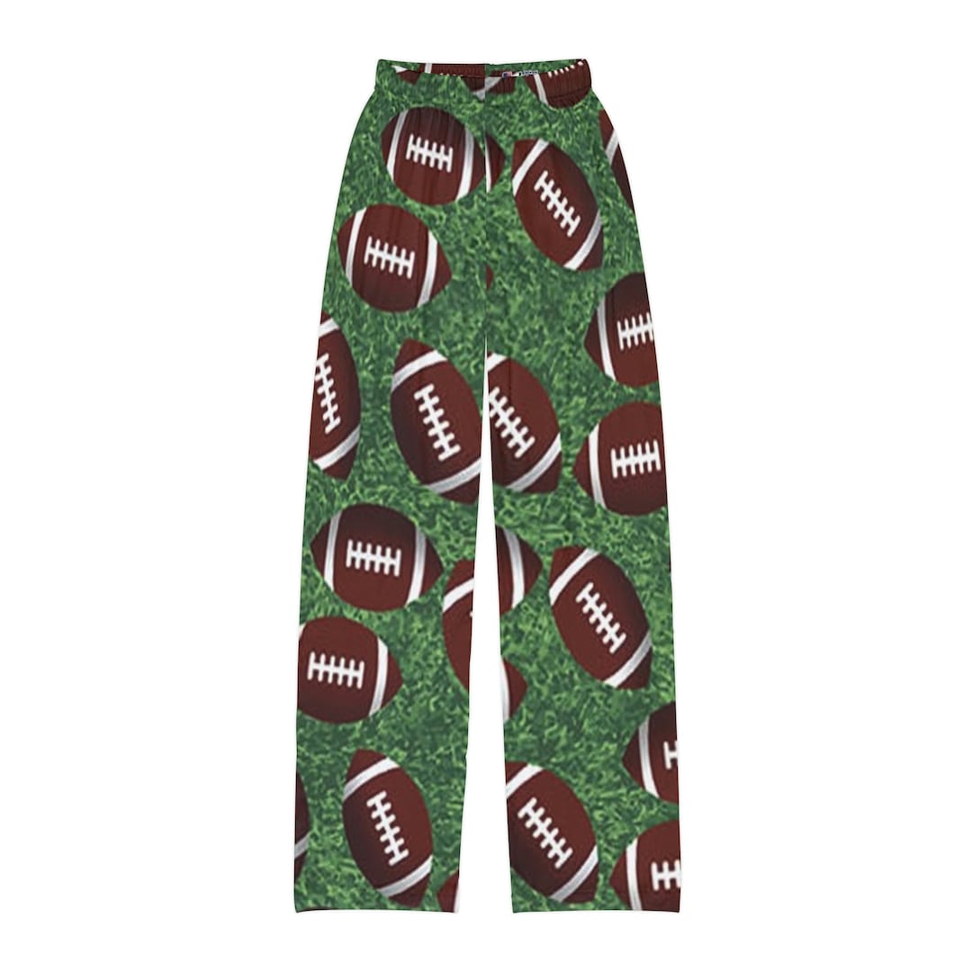 Kids Pajama Pants Football Themed, Football Lovers Kids Pj Pants, Child ...