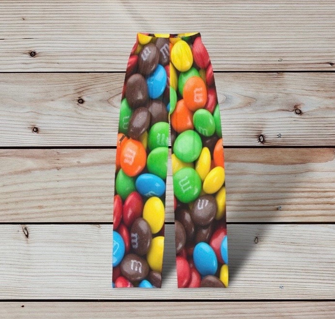 Kids Chocolate Candy Themed Pajama Pants, Chocolate Candy Childs Lounge ...