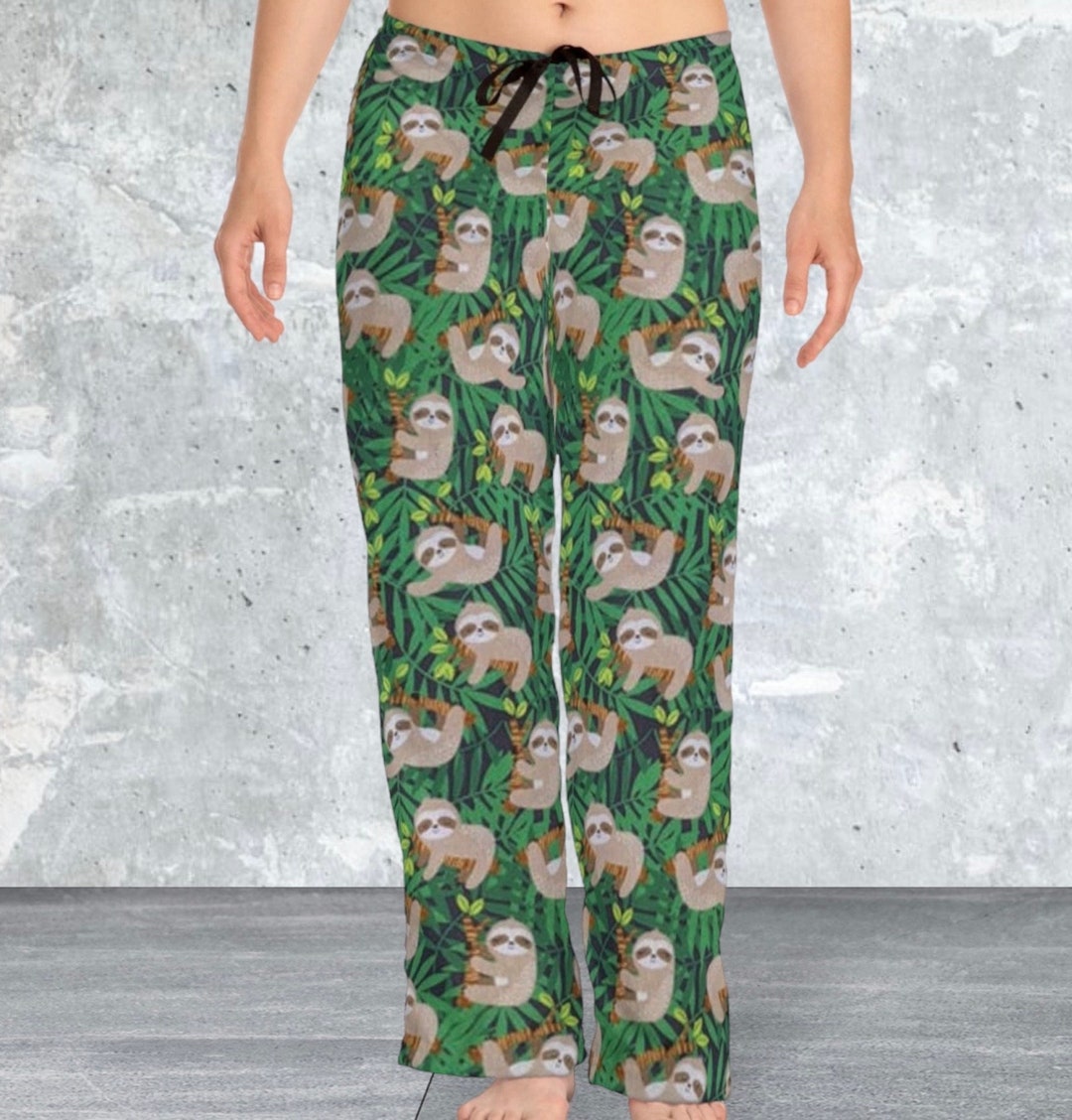 Ladies Pajama Pants Sloths, Sloth Lovers Pjs, Ladies Novelty Pj Bottoms ...