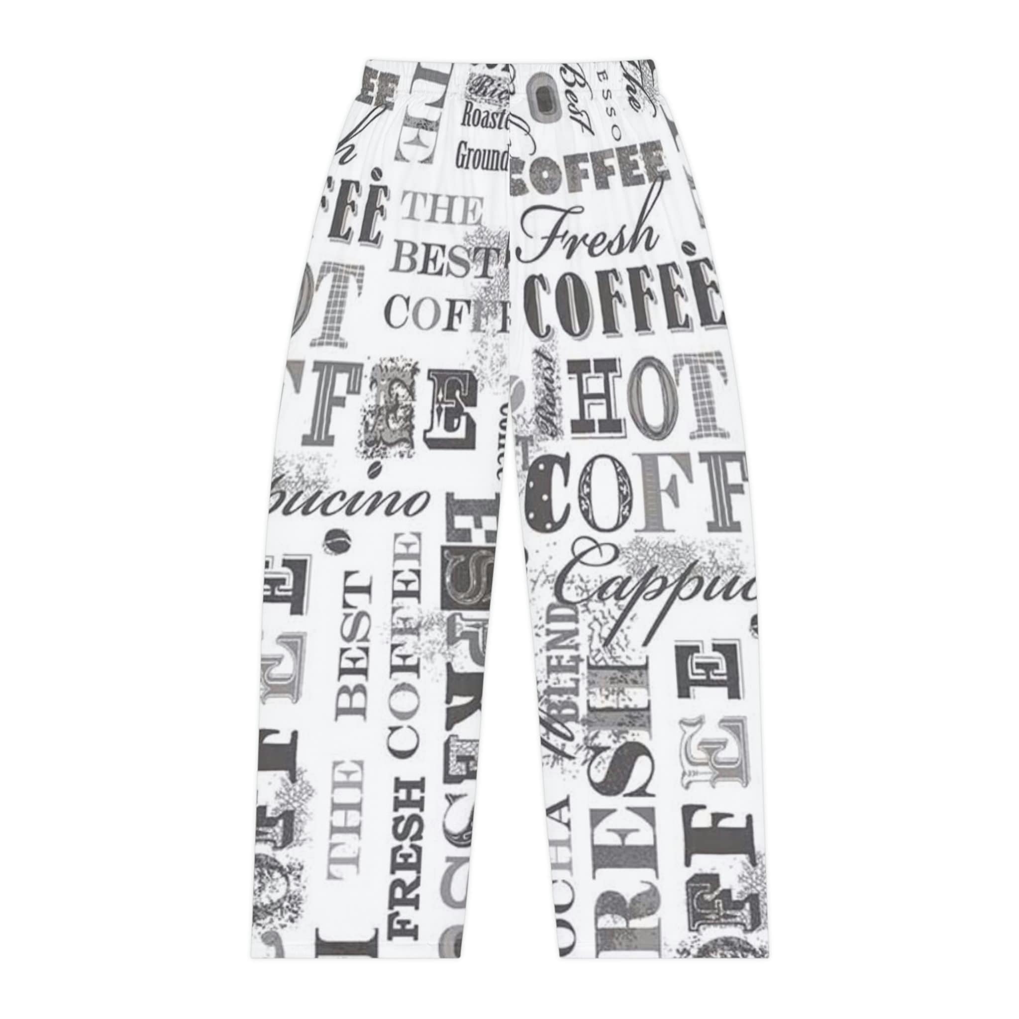 Women's Coffee Themed Pajama Pants, Coffee Lovers Pj Bottoms, Coffee ...