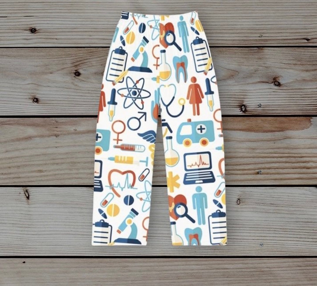 Ladies Pajama Pants Medical Technician Themed, Nursing, EM, Medical ...