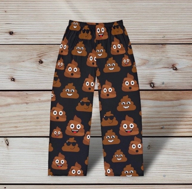 Men's Pajama Pants Poop Emoji Novelty Pj Pants Men, Funny Gift for Man ...