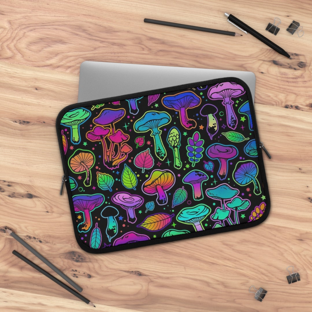 Psychedelic Mushroom Laptop Sleeve, Laptop Case, School Supplies, Tech ...