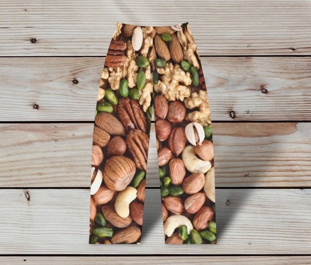 Novelty Ladies Pajama Pants Mixed Nuts, Pj Bottoms, Womens Funny Nuts ...