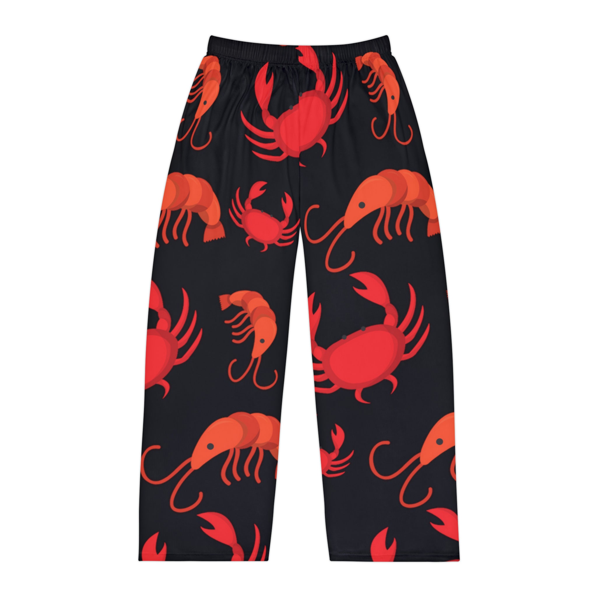 Men's Pajama Pants Crab and Shrimp, Mens Fashion Pj Pants, Novelty ...
