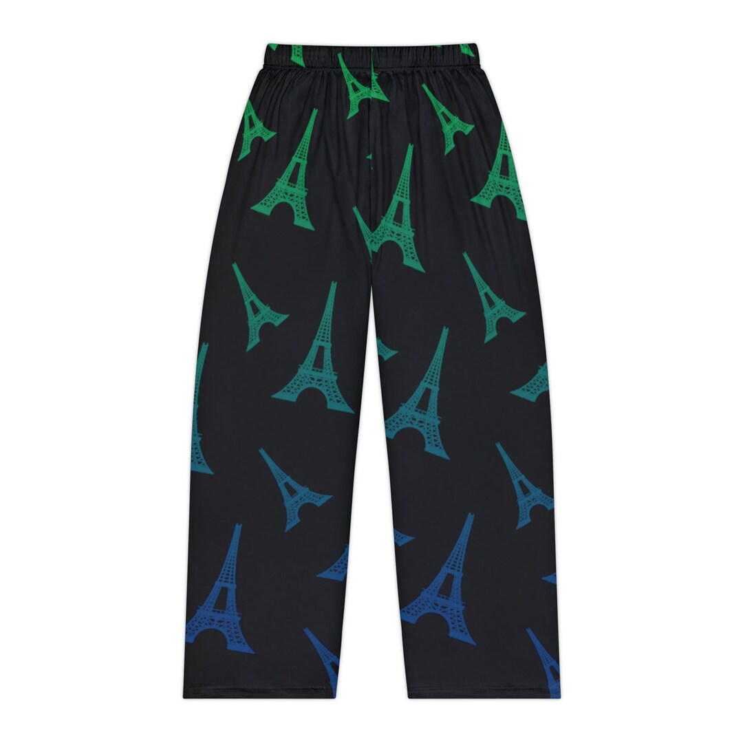 Eiffel Tower Ladies Pj Pants, Paris Themed Pajama Pants, Novelty Lounge ...