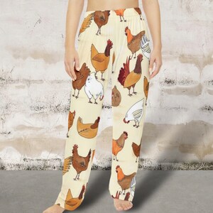 Ladies Chicken Print Pj Bottoms, Crazy Chicken Lady Pajama Pants ...