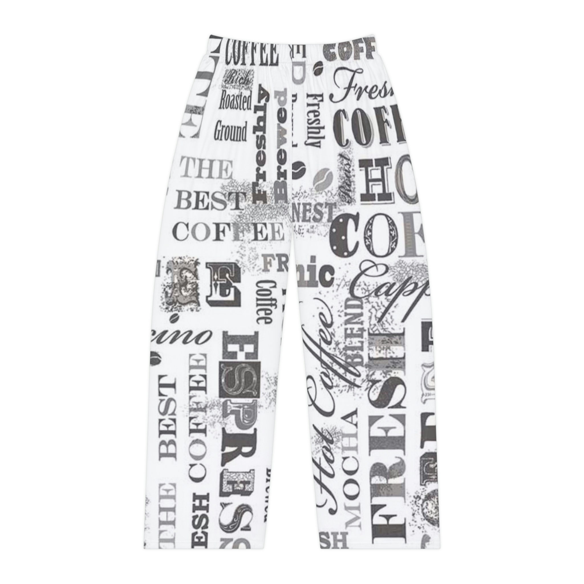 Women's Coffee Themed Pajama Pants, Coffee Lovers Pj Bottoms, Coffee ...