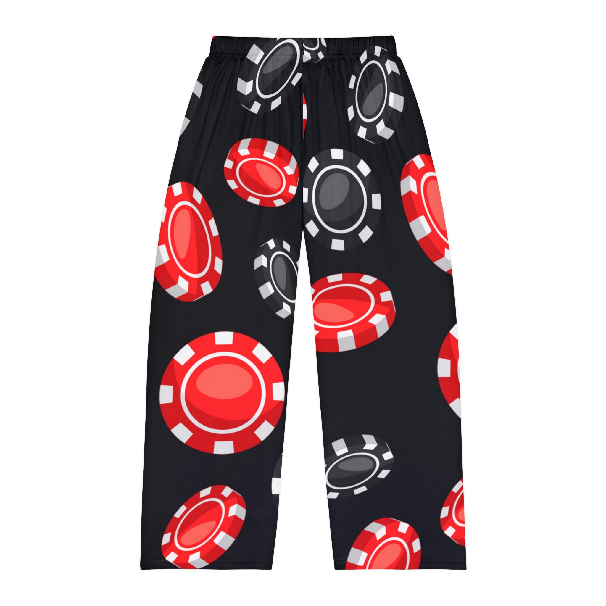 Men's Pajama Pants Casino Poker Chips, Casino Themed Novelty Pj Bottoms ...