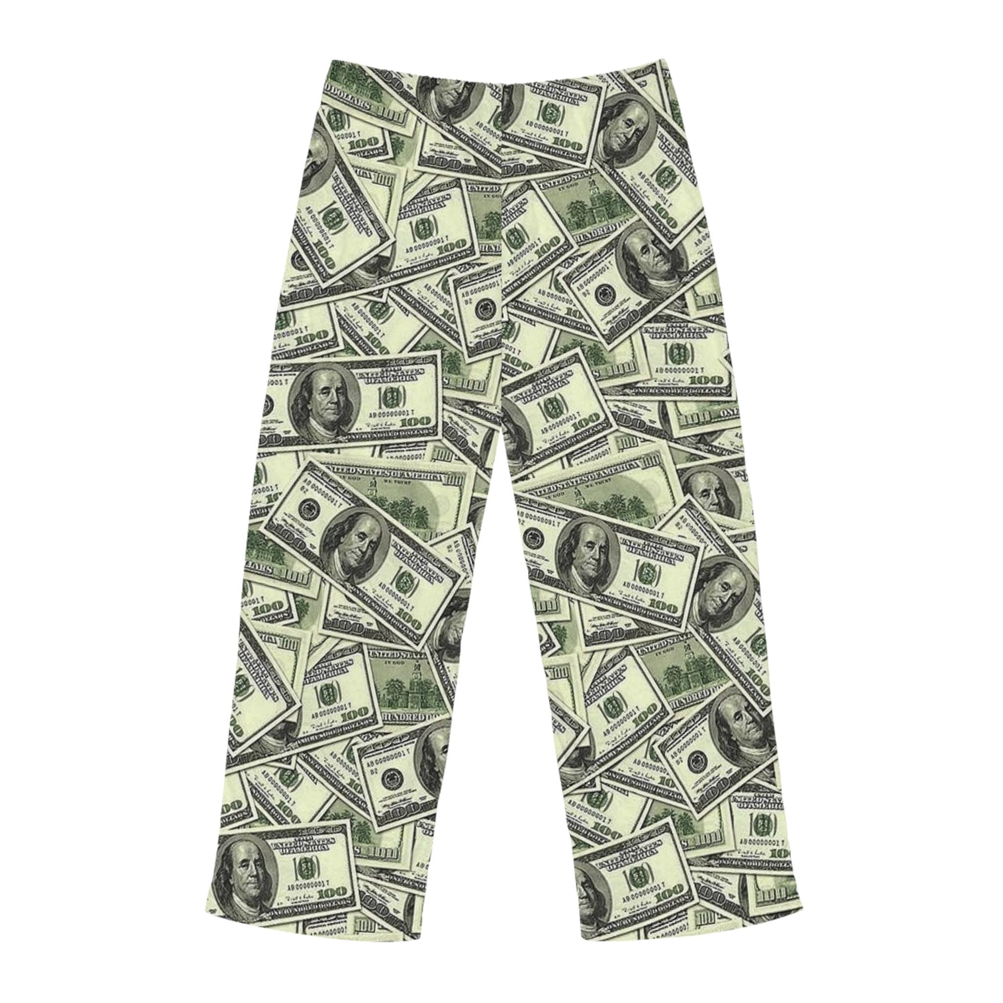 Men's Money Print Pajama Pants, Hundred Dollar Bills Pj Bottoms, Gift ...