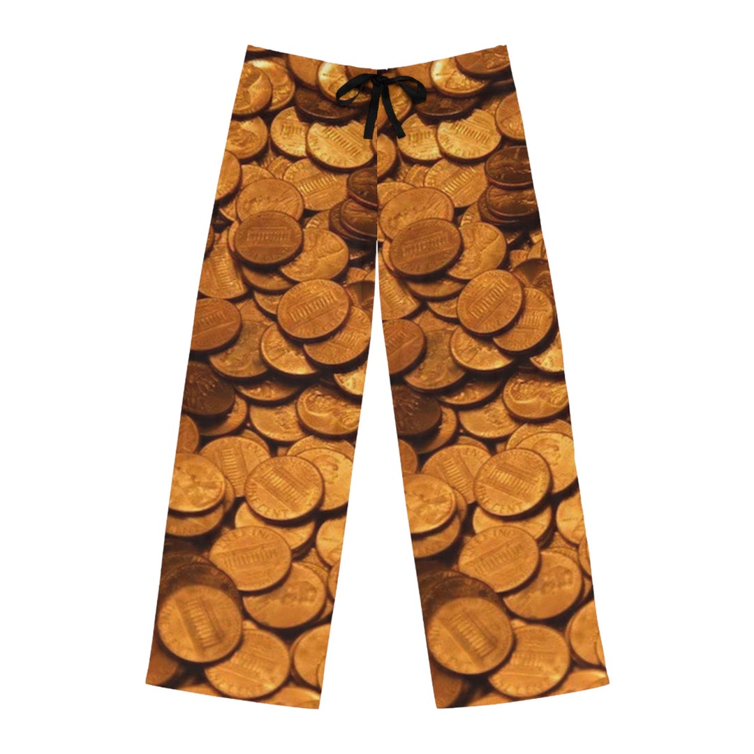 Men's Copper Pennies Pajama Pants, Penny Pj Bottoms, Funny Mans Pjs ...