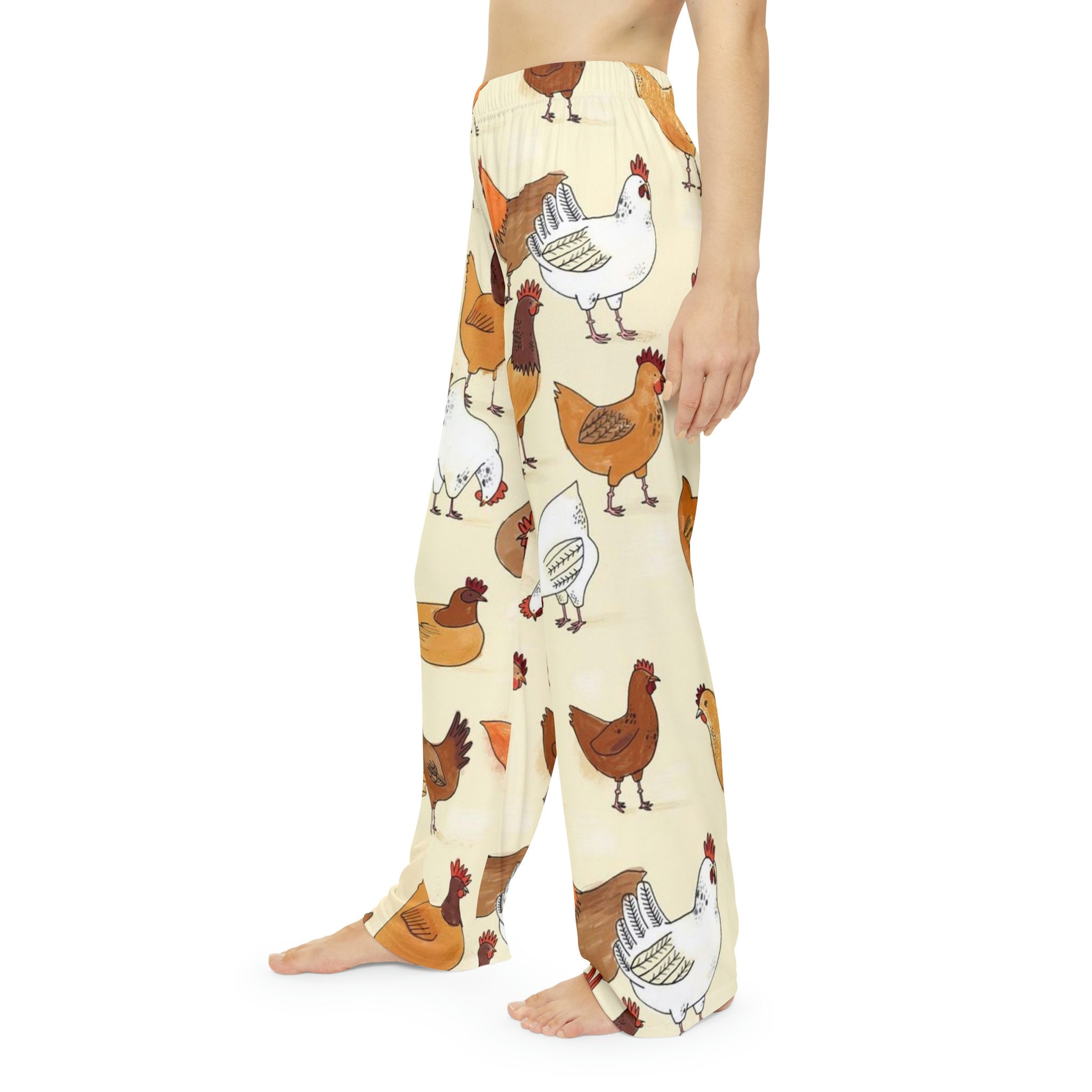 Ladies Chicken Print Pj Bottoms, Crazy Chicken Lady Pajama Pants ...