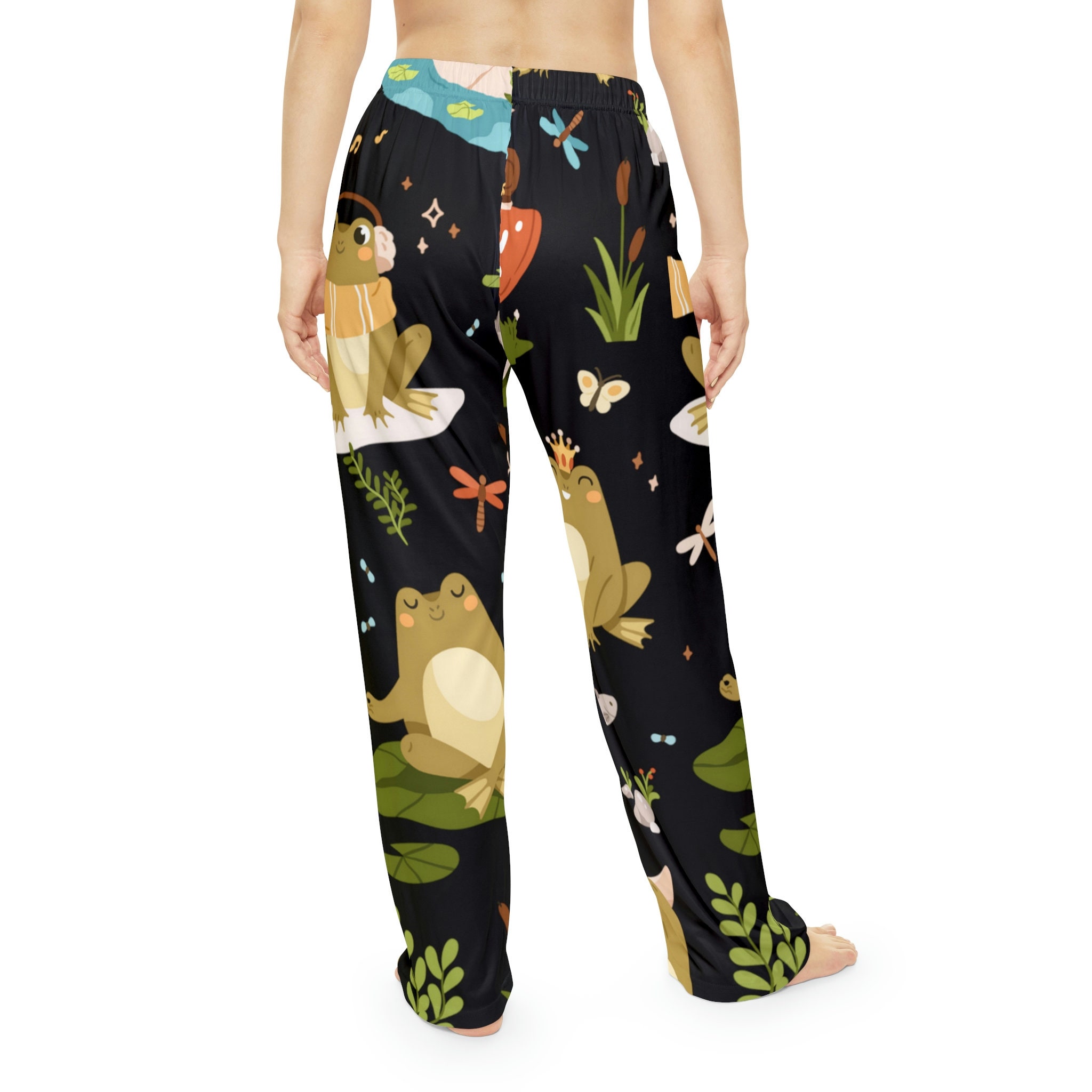 Cottage Core Cute Frogs Pajama Pants Novelty Pj Bottoms Frog - Etsy