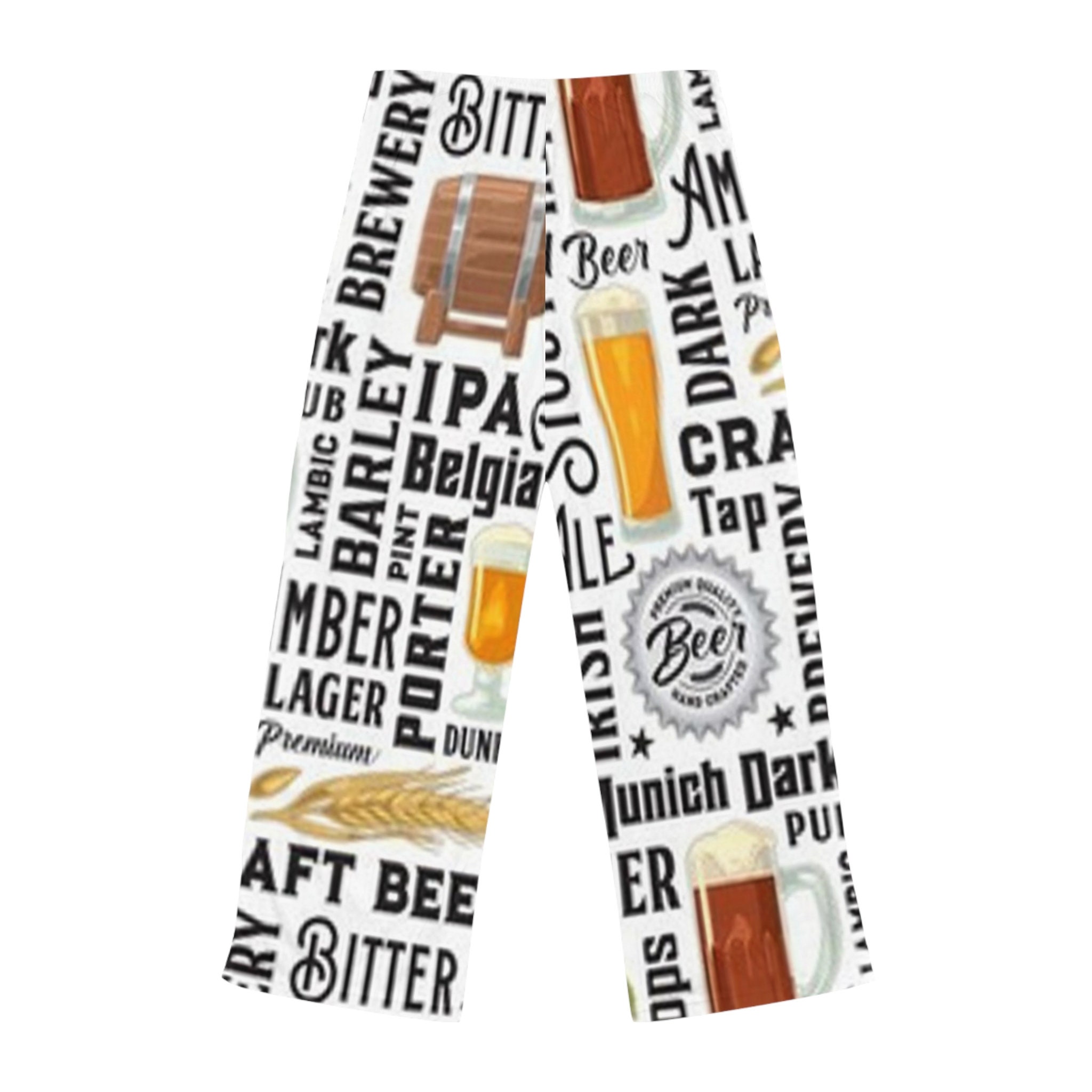 Ladies Pajama Pants Beer Words, Beer Lovers Pj Bottoms, Womens Novelty ...