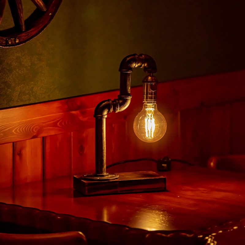 Rustic Industrial Table Lamps - Etsy