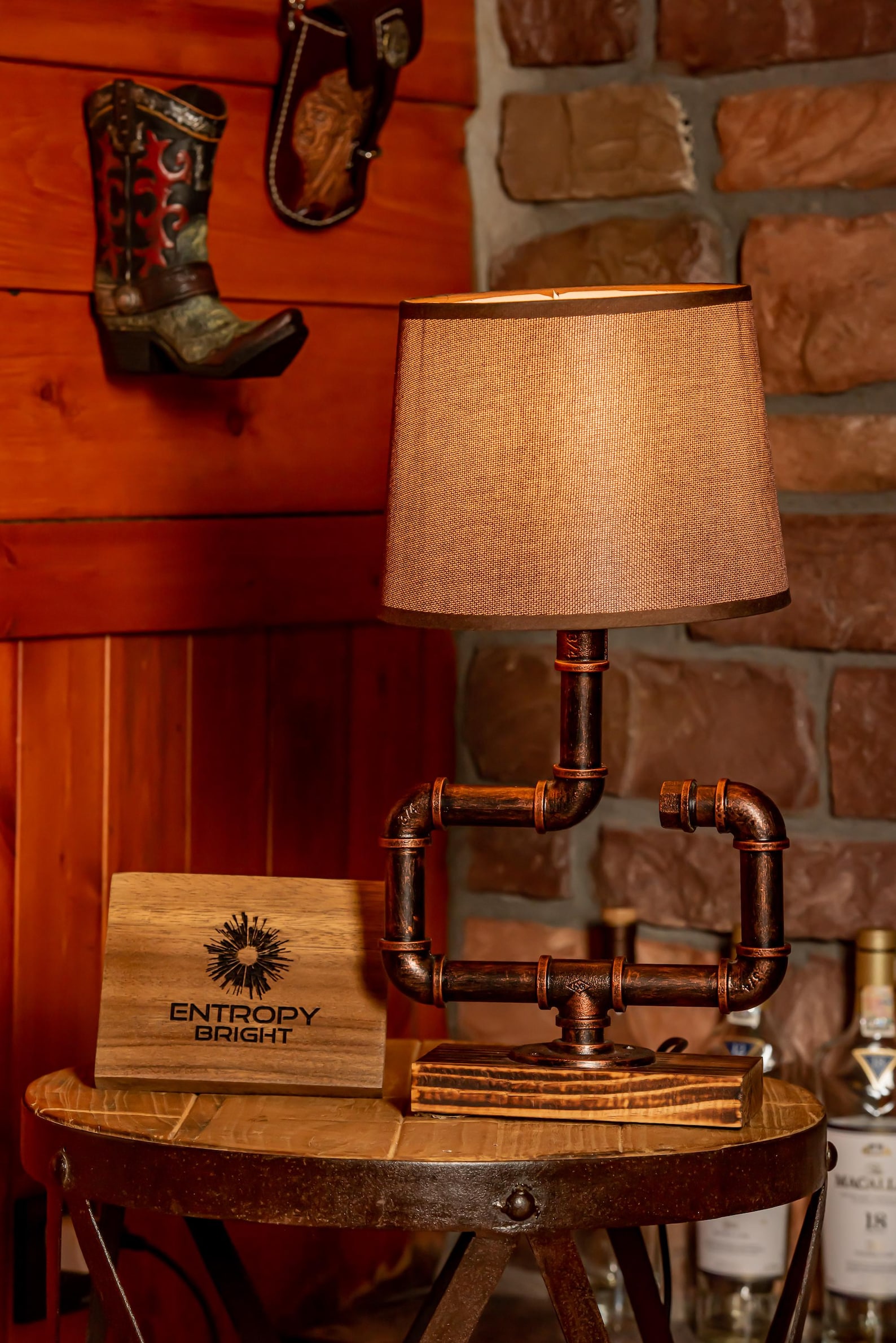 Whisper Steampunk Lamp Vintage Handmade Adjustable Pipe With Reclaimed ...