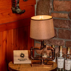 Whisper Steampunk Lamp Vintage Handmade Adjustable Pipe With Reclaimed ...