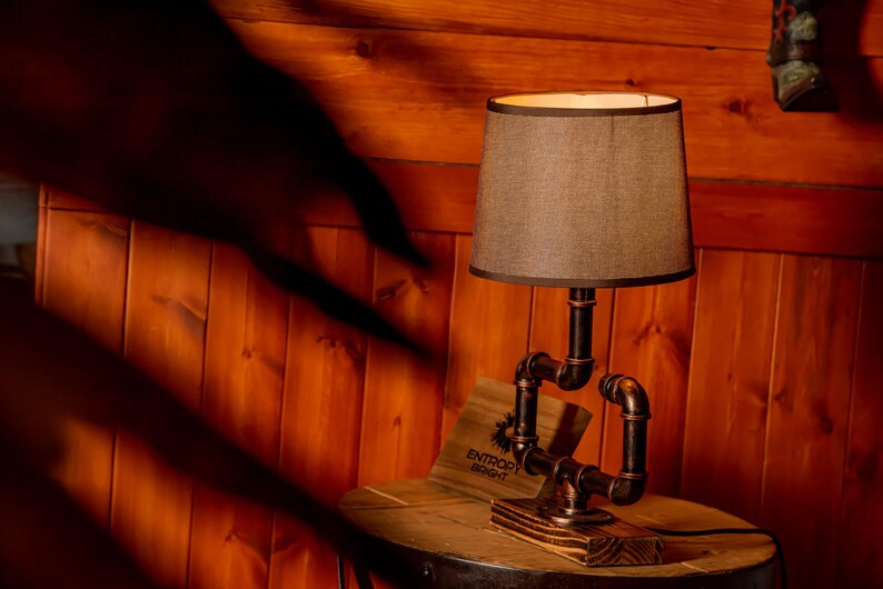 Whisper Steampunk Lamp Vintage Handmade Adjustable Pipe With Reclaimed ...