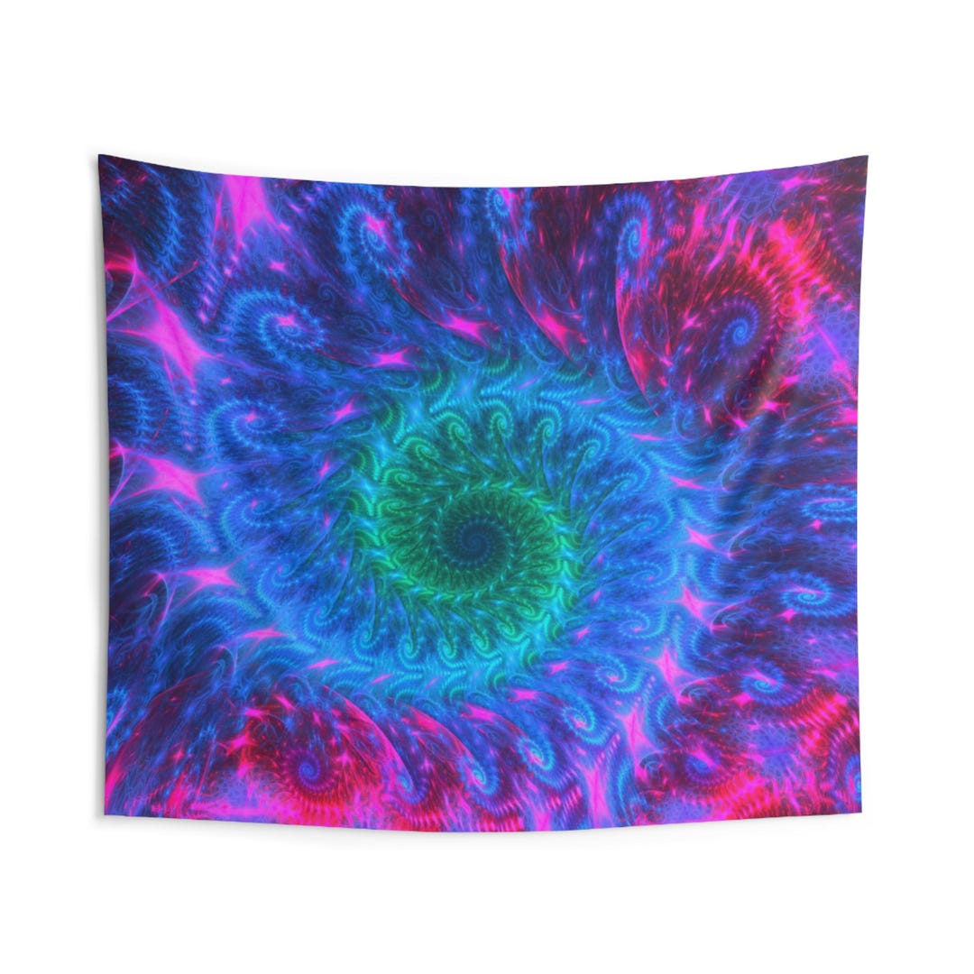 Psychedelic Trippy Hippie Rainbow Design Festival Retro Edgy Indoor ...