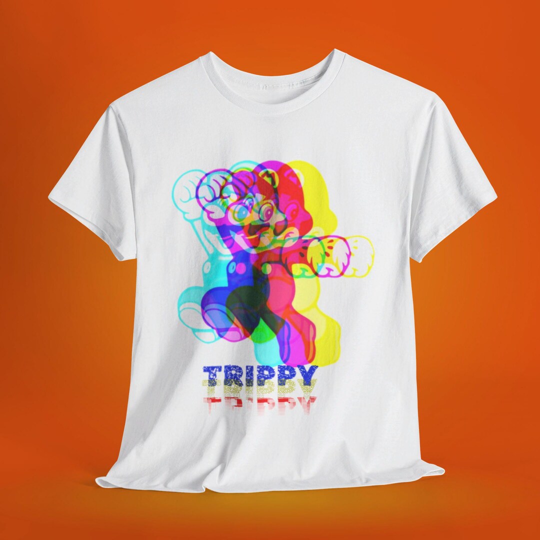 Mario Super Trippy Colorful Funny Cartoon Video Game Unisex T-shirt - Etsy