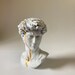 Statue of David White Gray Gold Resin Figurine Statue Classy ...