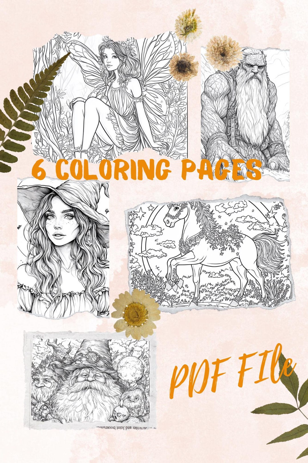 Coloring Book by Elitrealm 6 Coloring Pages PDF File - Etsy