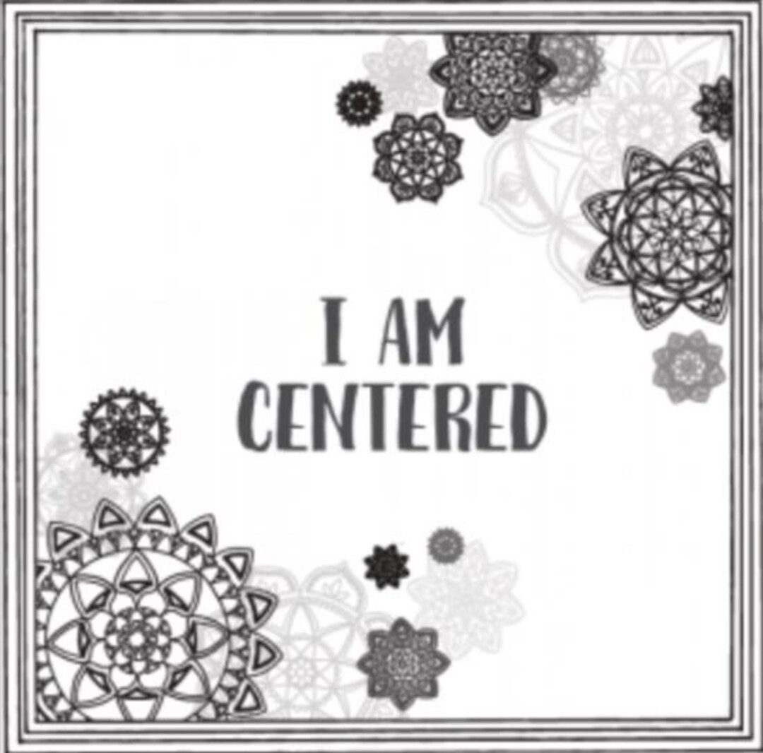 I Am Centered Mandala Coloring Book - Etsy