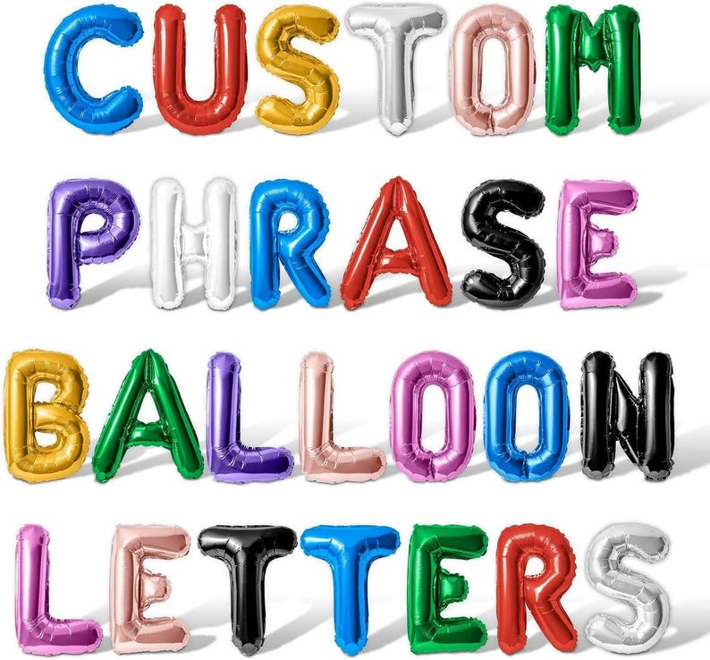 UA DIGITAL Custom Balloon Letters 16 Inch Create Your Own Foil Balloon ...