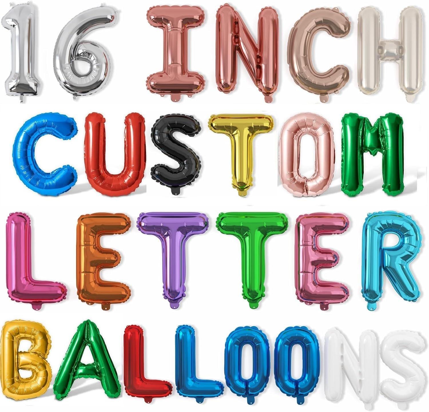 UA DIGITAL Custom Balloon Letters 16 Inch Create Your Own Foil Balloon ...