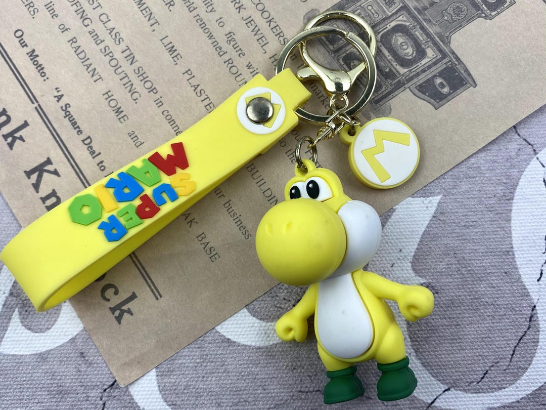Super Mario Yoshi Keychain Anime Cartoon Character,mario Yoshi 3D ...