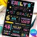 Chalkboard Back to School Sign Canva Template, Editable First Day of ...