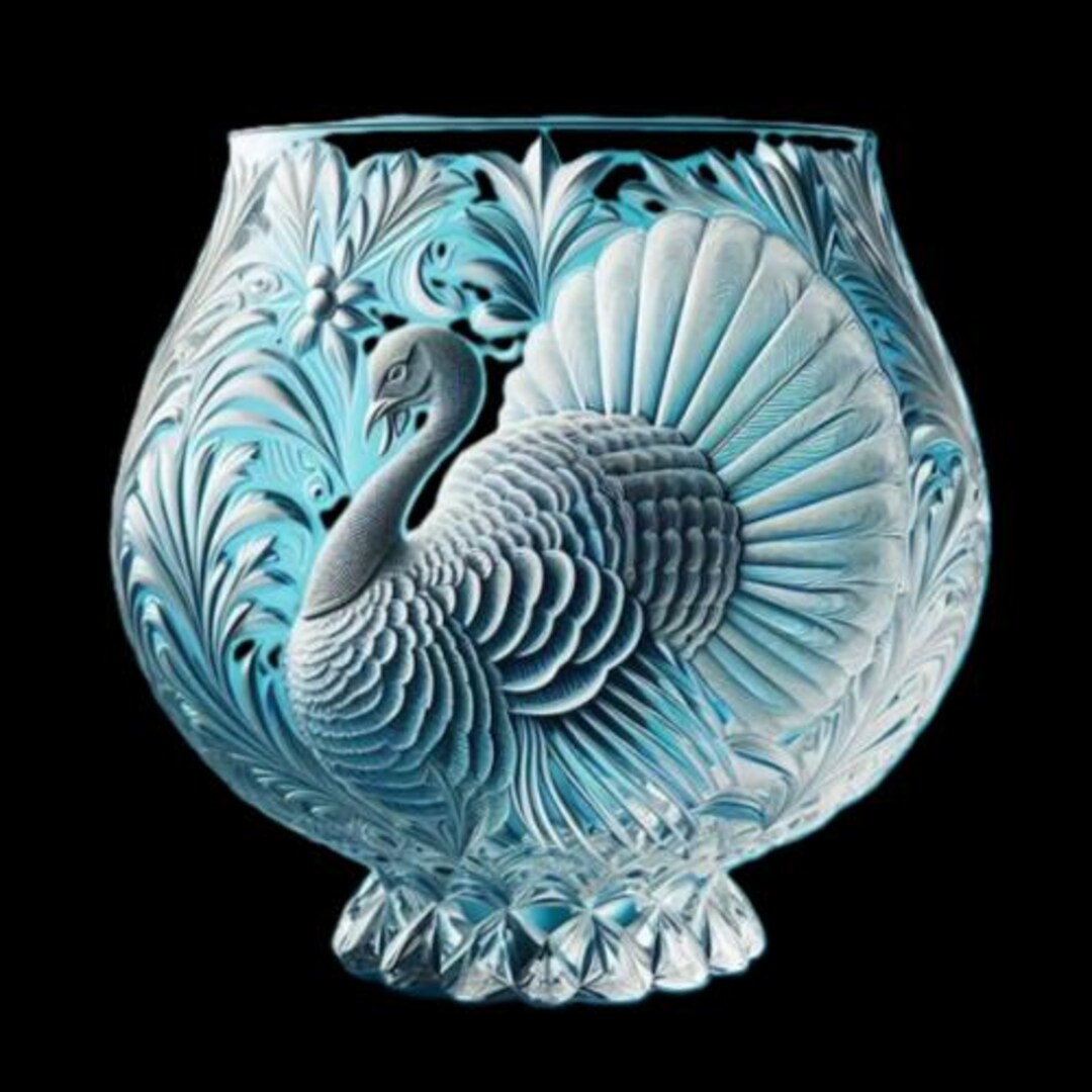 Glass Art, Cut Glass Turkeys Png With Transparent Background - Etsy