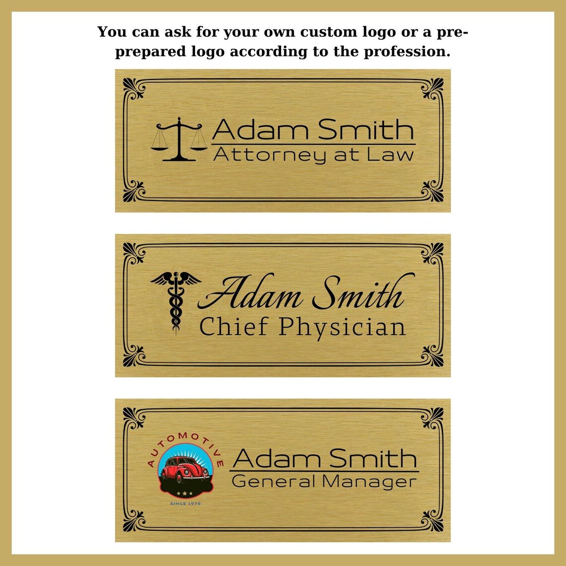 Personalized Wood Desk Organizer Set: Plexiglass Name Plate, Pen ...