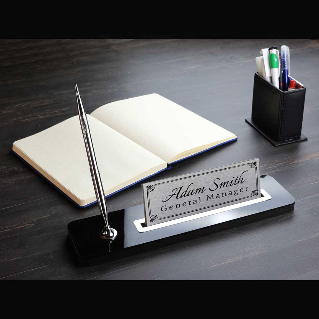 Custom Wooden Desk Name Plate, New Job Gift, Office Desk Accessories ...