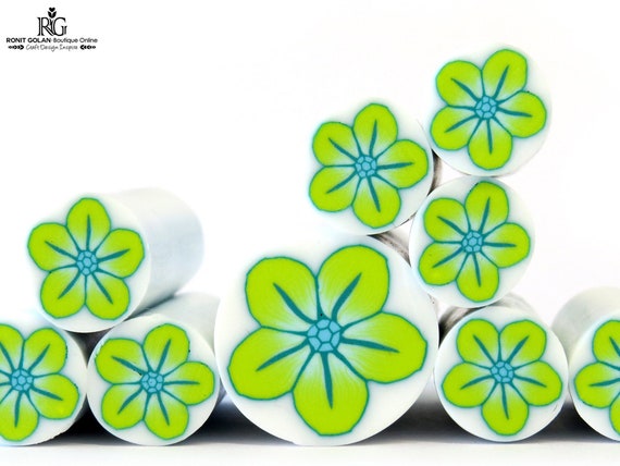 Lime Green Polymer Clay Flower Cane Unbaked Polymer Clay Raw - Etsy