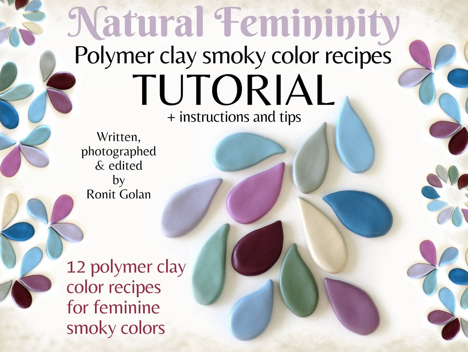 12 Polymer Clay Color Recipes Tutorial Ebook for Feminine Smoky Colors ...