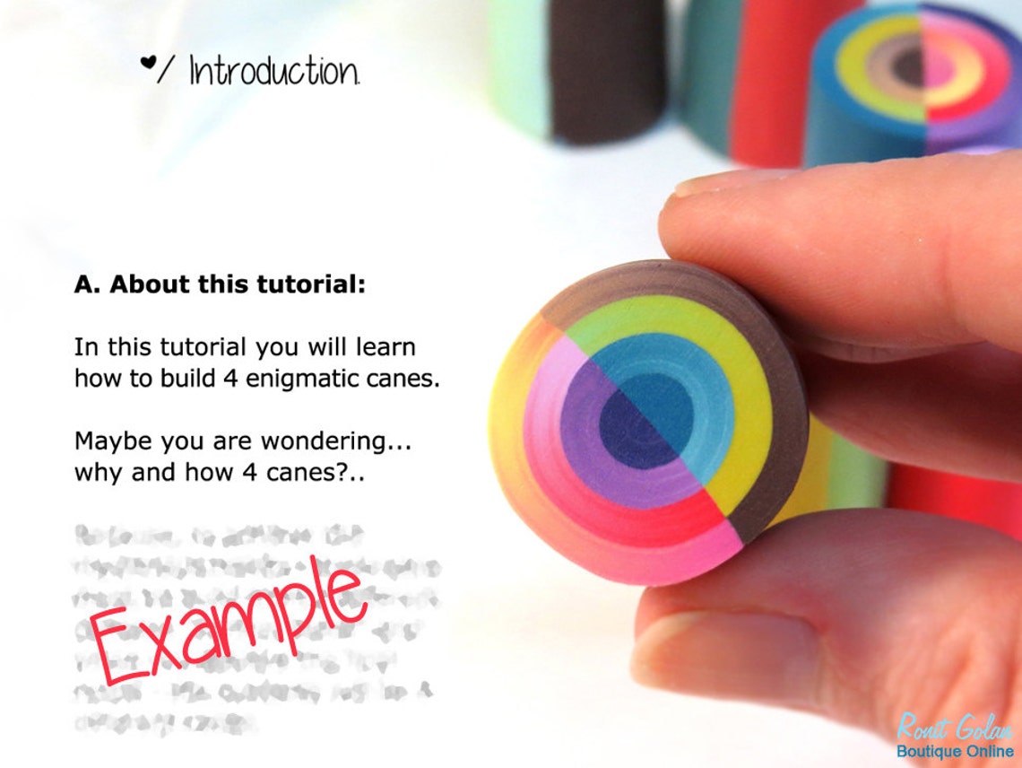 Enigmatic Circle Canes, Polymer Clay Canes Tutorial Ebook PDF ...