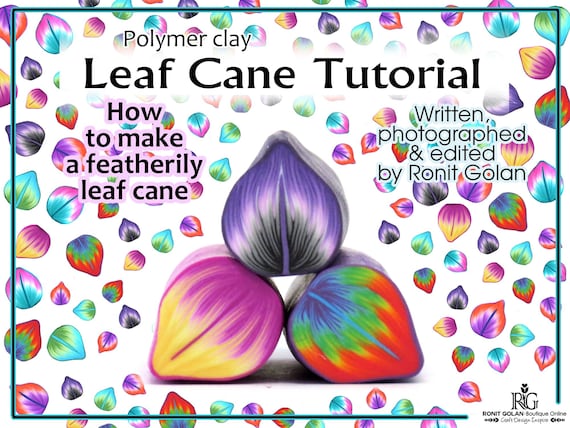 Polymer Clay Leaf Cane Tutorial Ebook Polymer Clay Cane - Etsy
