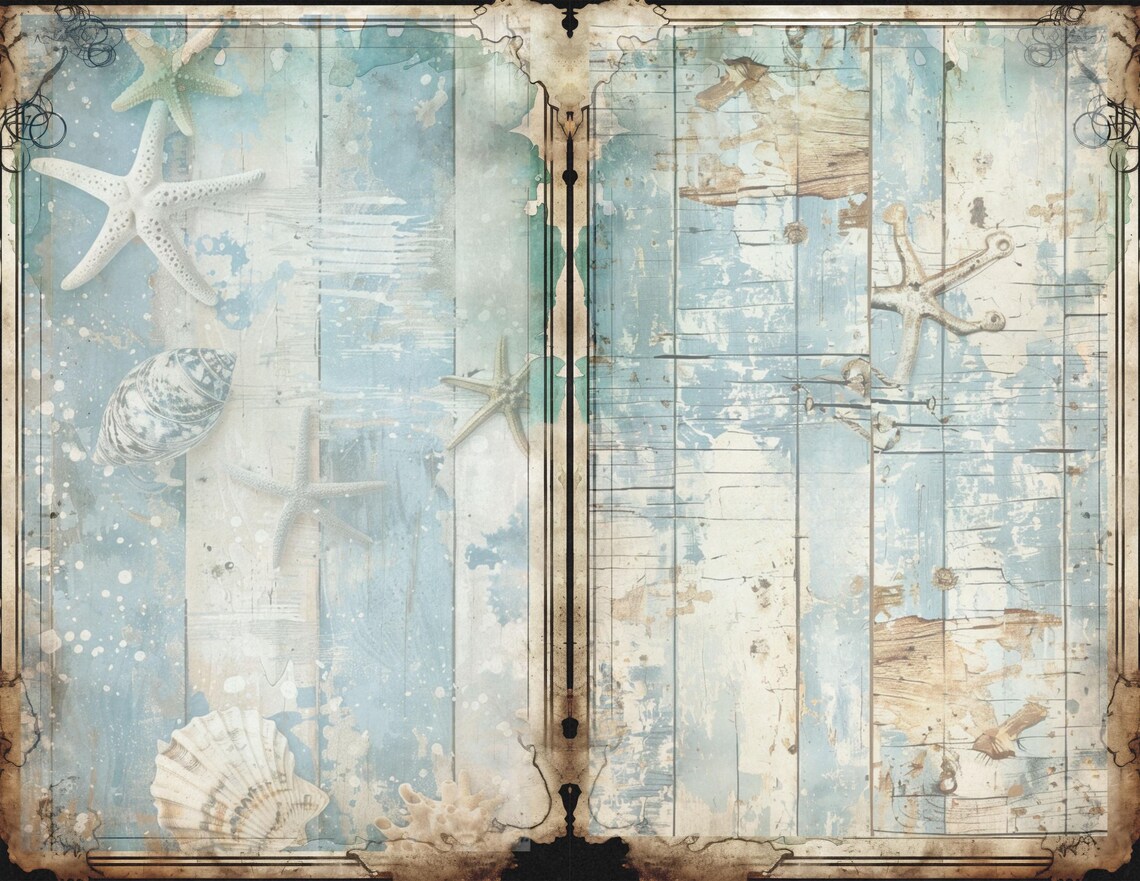 Beachcomber Junk Journal Papers | Printable Digital Pages | Vintage ...