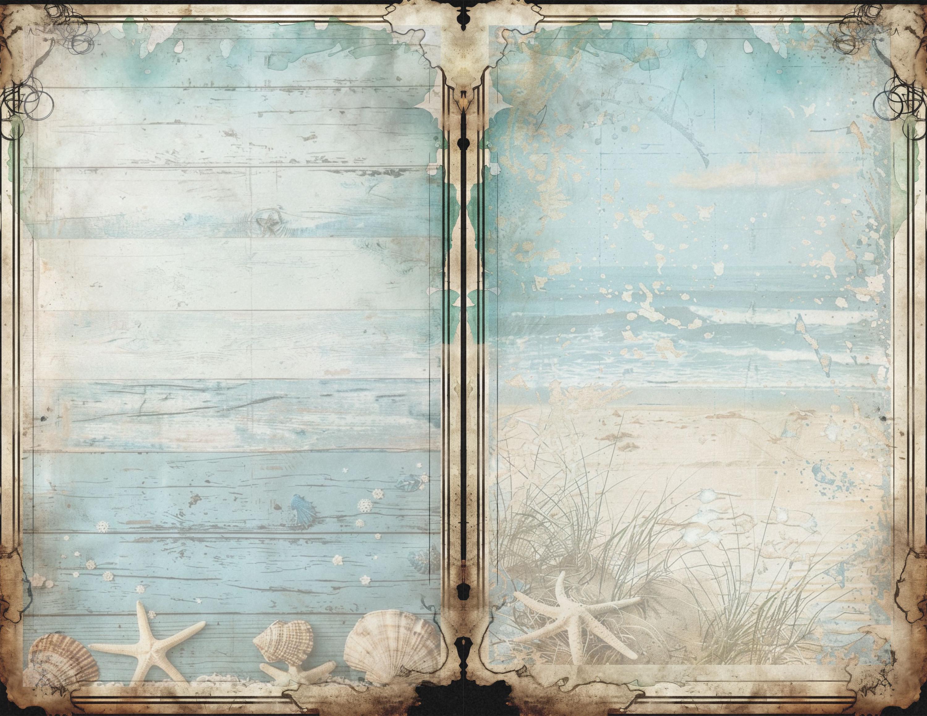 Beachcomber Junk Journal Papers | Printable Digital Pages | Vintage ...