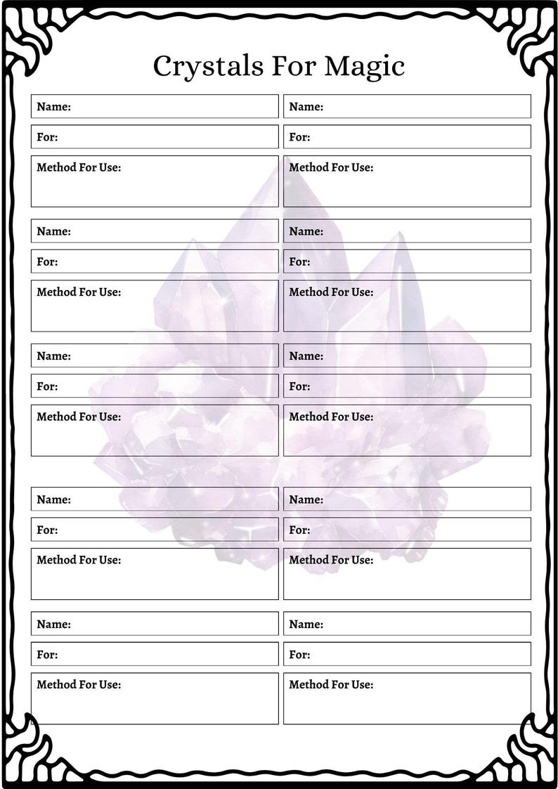 Witchy Planner Journal Undated Printable Grimoire Book of Shadows Witch ...