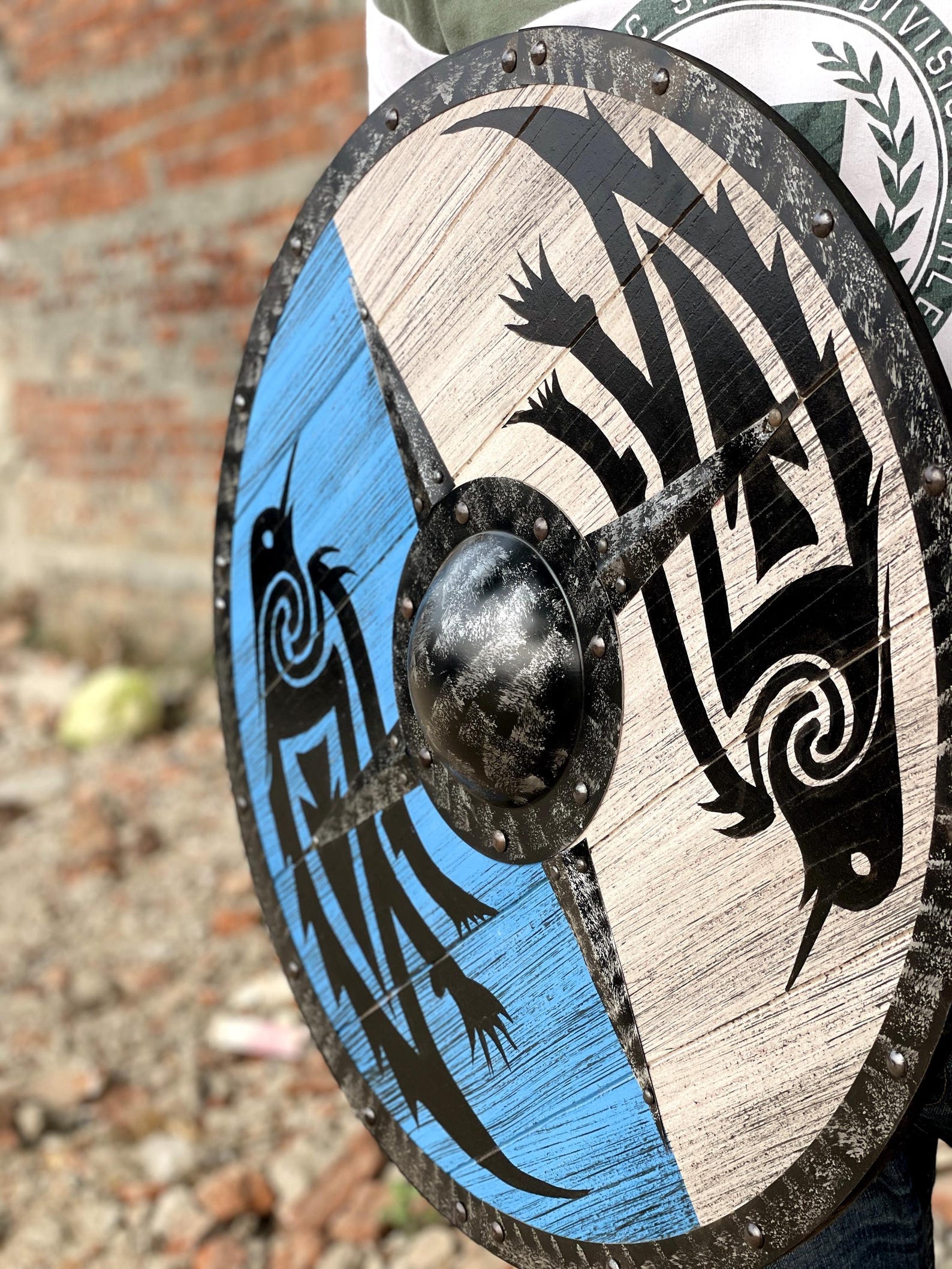 Medieval Round Viking Shield Designer Wooden Round Shield Wall Decor ...