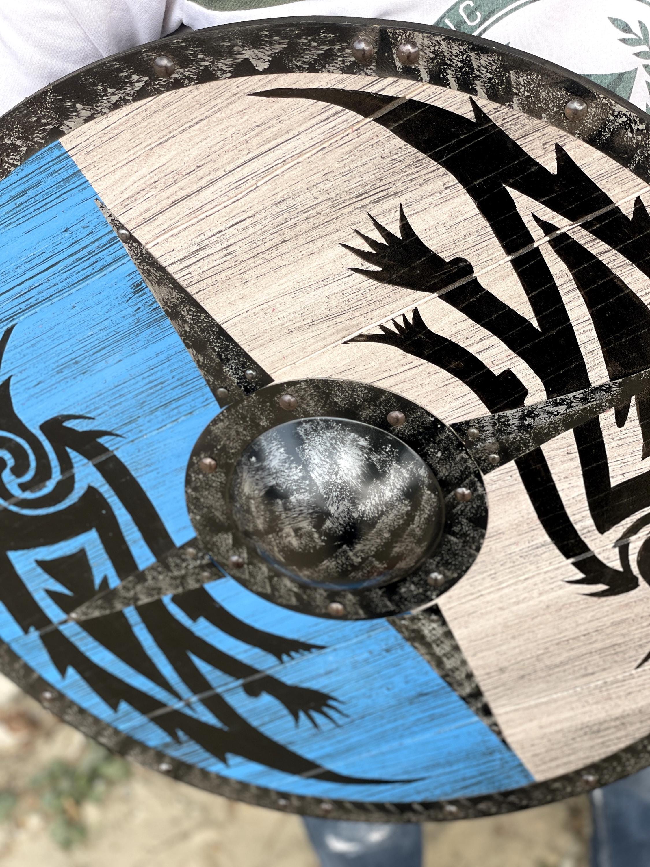 Medieval Round Viking Shield Designer Wooden Round Shield Wall Decor ...