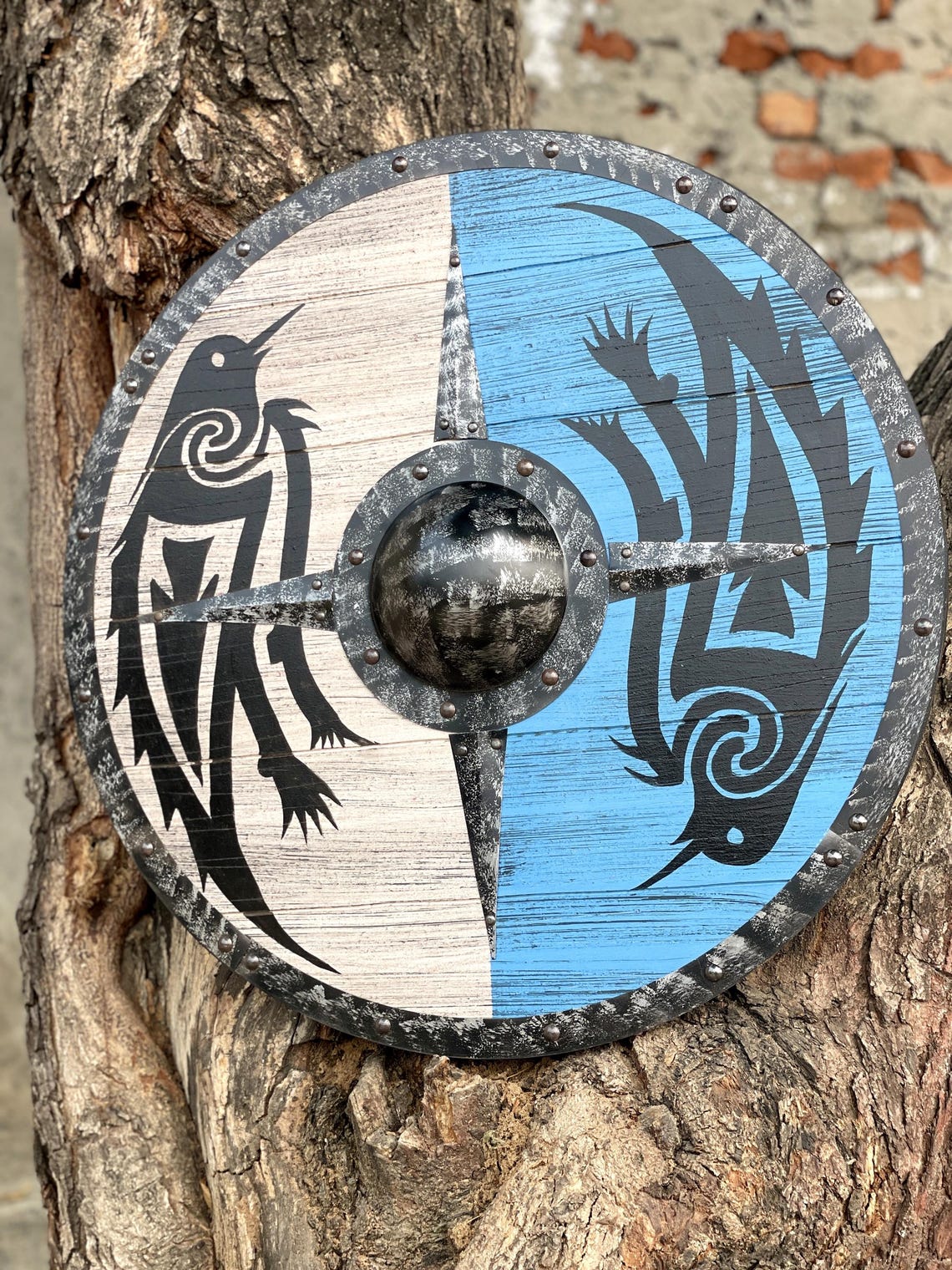 Medieval Round Viking Shield Designer Wooden Round Shield Wall Decor ...