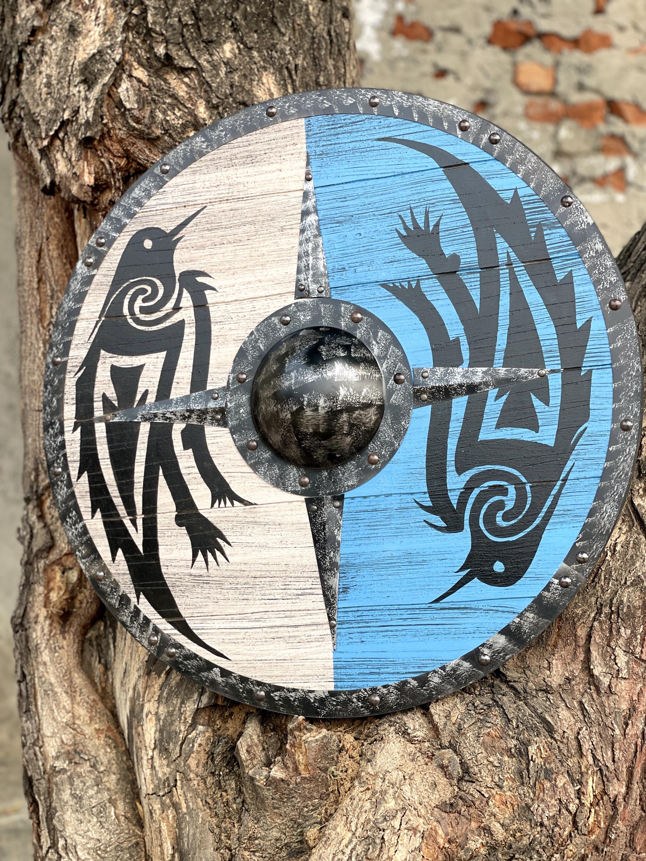 Medieval Round Viking Shield Designer Wooden Round Shield Wall Decor ...