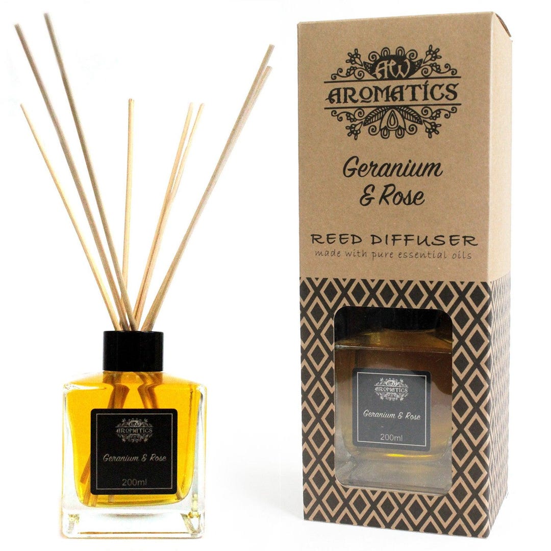 Geranium & Rose Essence Reed Diffuser 200ml - Etsy