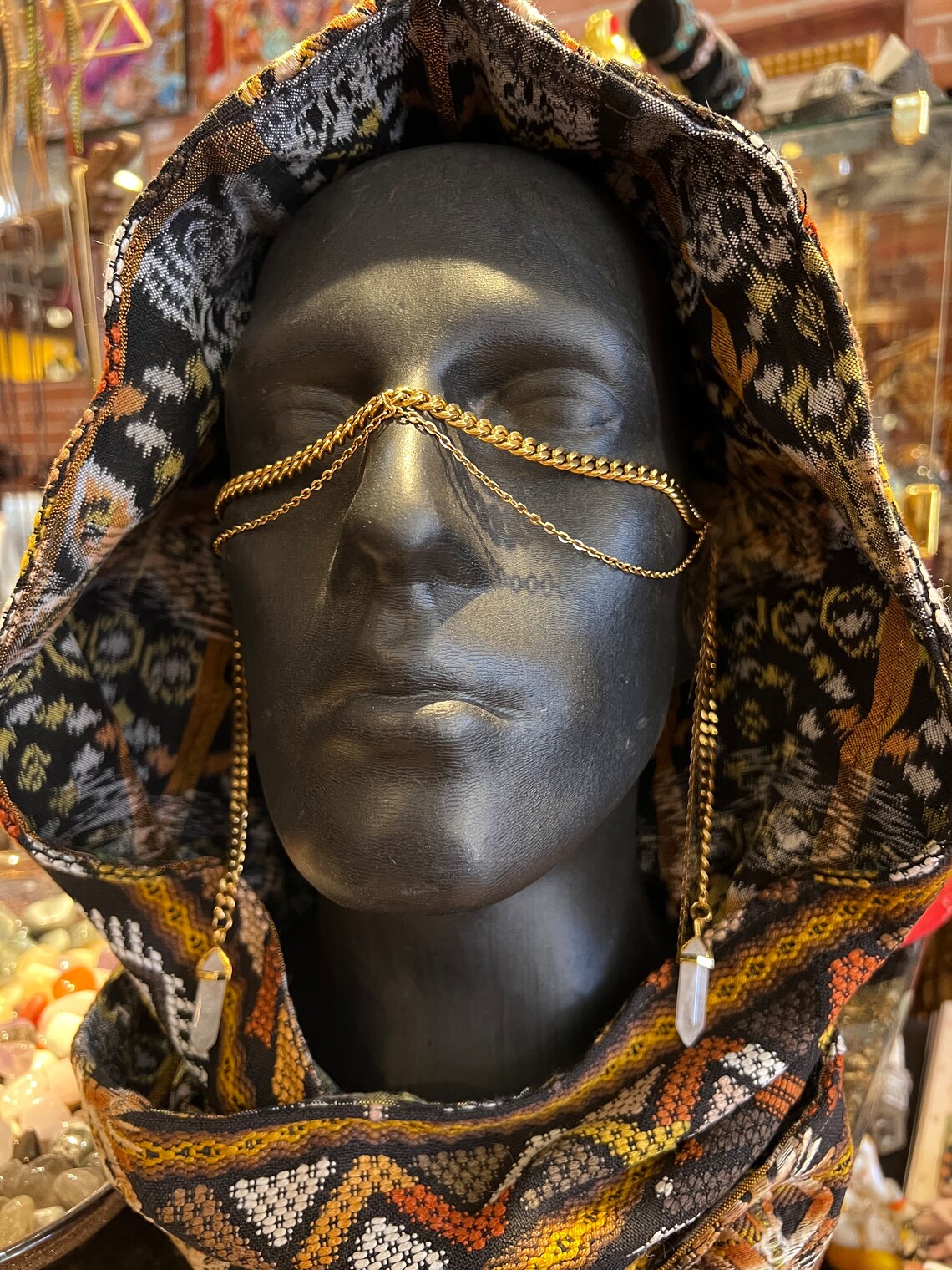 Face Chain | 18k Gold Plated Chain | Crystal Charm | Festival Jewelry ...